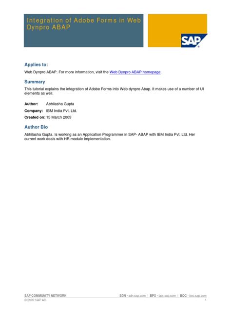 PDF Integration Of Adobe Form With Web Dynpro ABAP DOKUMEN TIPS