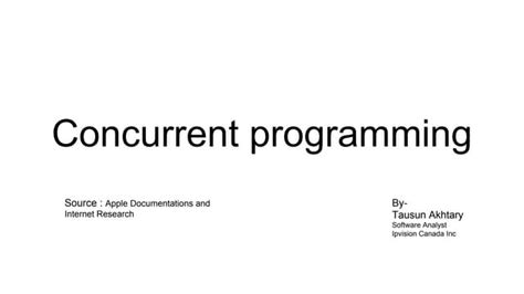 concurrent parallel programming ppt