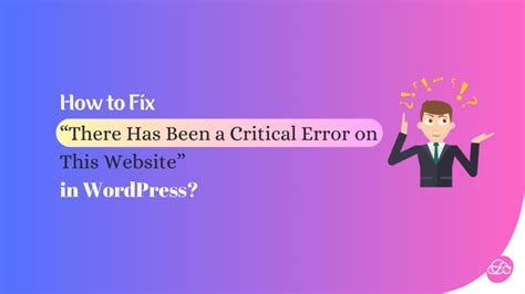 How To Fix There Has Been A Critical Error On This Website In