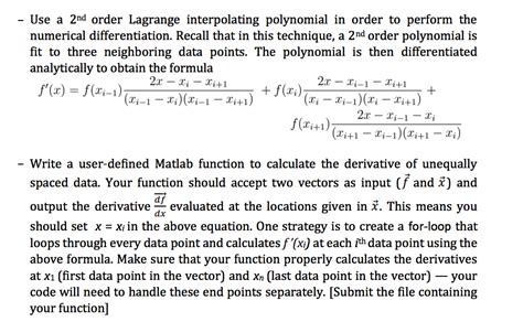 solved use a 2nd order lagrange interpolating polynomial