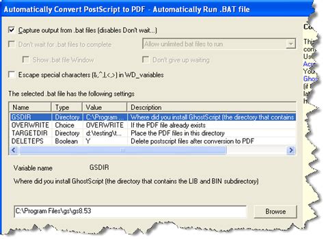 Automatically Convert PostScript To PDF Help