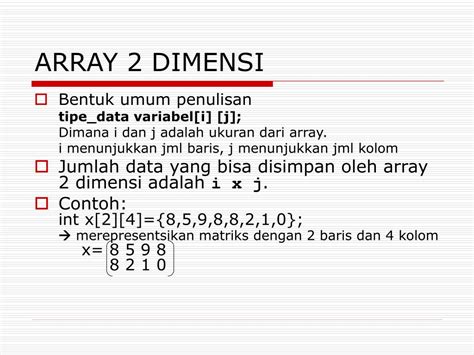 ppt array larik powerpoint presentation free download id 3631293