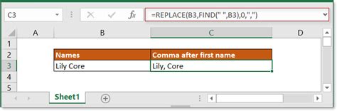 Excel Formula Add Comma Between Names