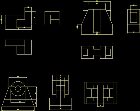 Drawing Of Mechanical Parts 2D DWG Block For AutoCAD Designs CAD