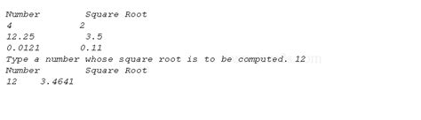 cpp write program to calculate the square roots of the numbers