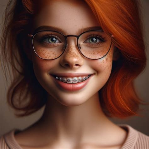 Unique British Teenage Ginger With Glasses And Braces Ai Art Generator Easy Peasyai