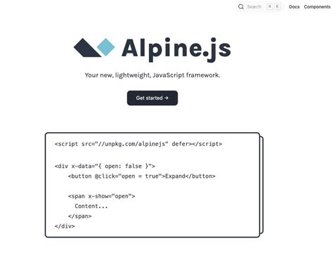 how to install alpine js in tailwind css