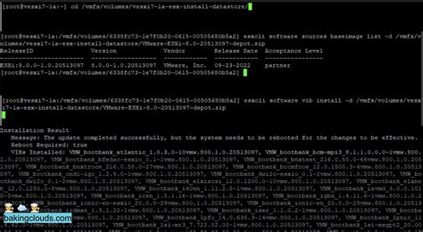 Upgrading To ESXi 8 Using The Command Line ESXCLI Baking Clouds Ltd