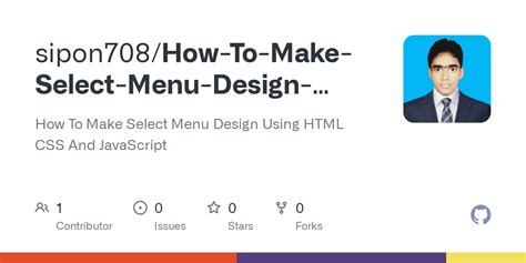 How To Make Select Menu Design Using Html Css And Javascript Index