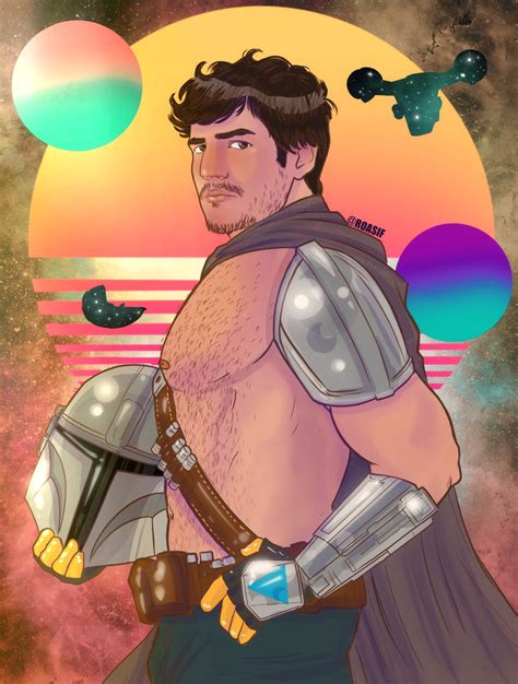 Rule 34 Actor Biceps Celebrity Din Djarin Hairy Hairy Chest In Character Looking At Viewer