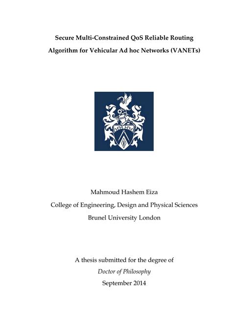 pdf secure multi constrained qos reliable routing algorithm for vehicular ad hoc networks vanets