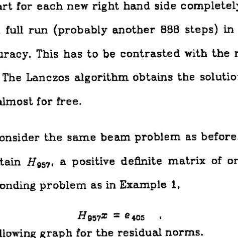 pdf the lanczos algorithm for solving symmetric linear systems