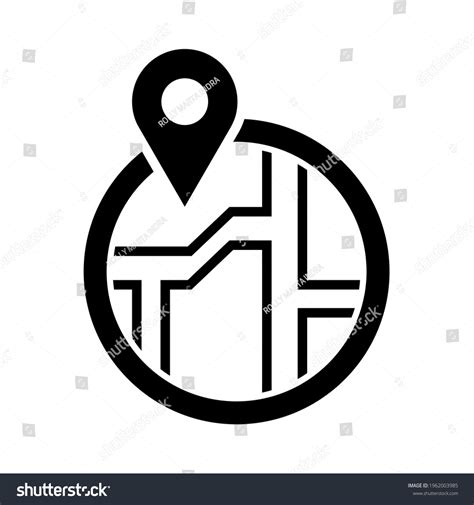 Map Pin Geo Locate Pointer Icon Stock Vector Royalty Free 1962003985