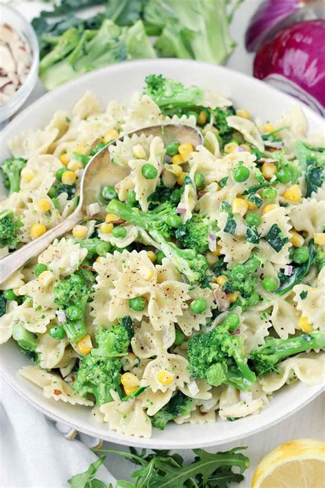 20 Minute Creamy Lemony Vegetable Pasta Salad Bowl Of Delicious