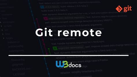 Git Remote W3Docs Online Git Tutorial