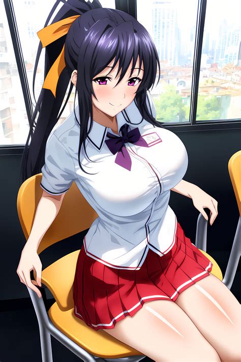 In Class With Akeno Himejima By Aiartshines On Deviantart