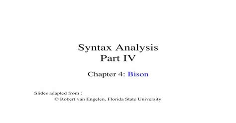 syntax analysis part iv elearning dei unipd it · yacc and bison yacc yet another compiler