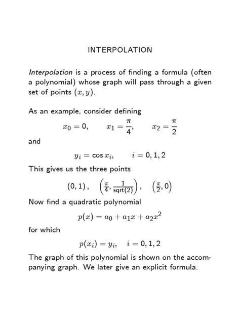 interpolation interpolation polynomial