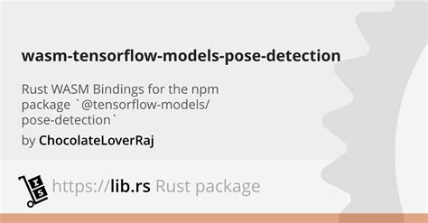 Wasm Tensorflow Models Pose Detection WebAssembly In Rust Lib Rs