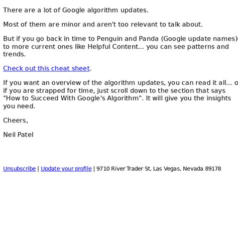 Google Search Hacks The Ultimate Google Algorithm Cheat Sheet Neil Patel