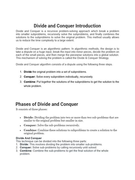 divide and conquer pdf time complexity theoretical computer science