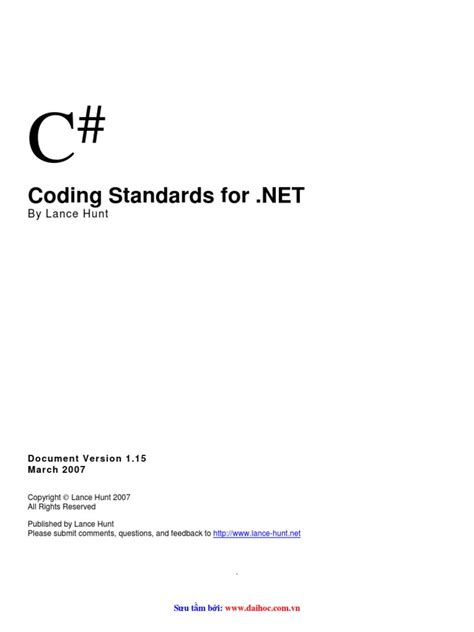 csharp coding standards dh vn pdf c sharp programming language method