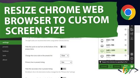 How To Resize Chrome Browser Window To Custom Size Resolution In