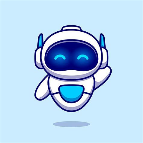 可爱的智能机器人卡通矢量插画矢量图素材