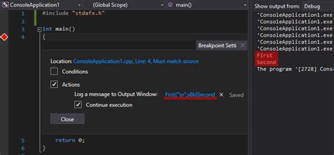 C How To Output New Line In Visual Studio Actions Stack Overflow