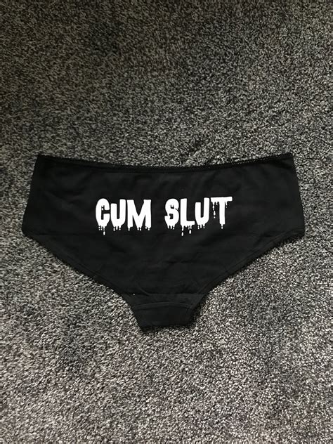 Cumslut Cum Slut Thong Hot Wife Bbc Panties Daddy Knickers Etsy
