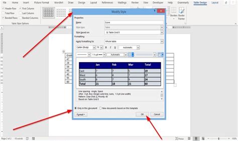how to format word tables using table styles and quick tables