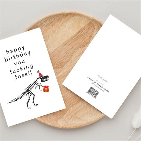 Happy Birthday You Fucking Fossil Etsy