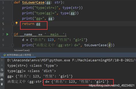 不明白python中函数定义时（str str）：def tolowercase gg str python实现：将字符串转化成小写字母 python tolower csdn博客