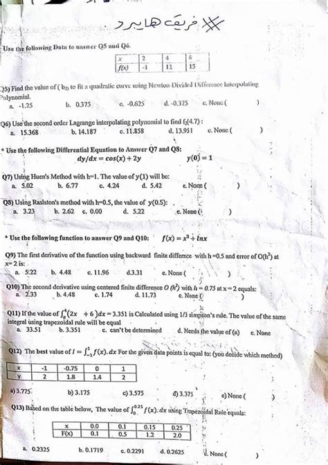 solved use the following data to answer q5 and q6 find the
