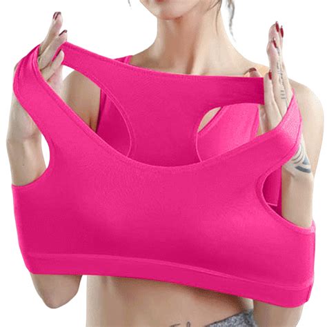 Ploknplq Bras For Women Sports Bras For Women Womens Running Sports Thin Shockproof Gathering