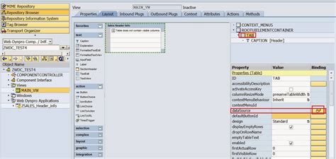 TECHSAP Creating A Table In Webdynpro ABAP