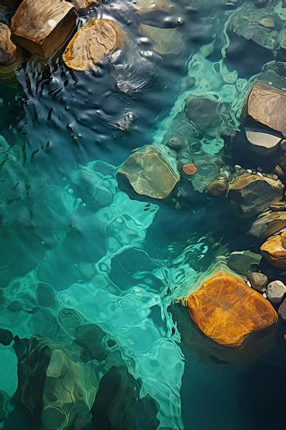 Premium Ai Image Astounding Underwater Aerial View Of Brine Pool Beautiful Deep Rich Colors Ai