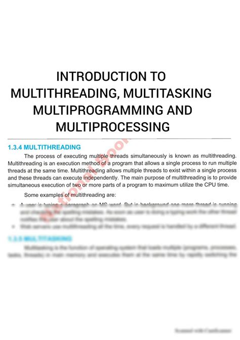 solution introduction to multithreading multitasking multiprogramming and multiprocessing