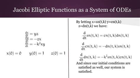 ppt jacobi elliptic functions from a dynamical systems point of view powerpoint presentation