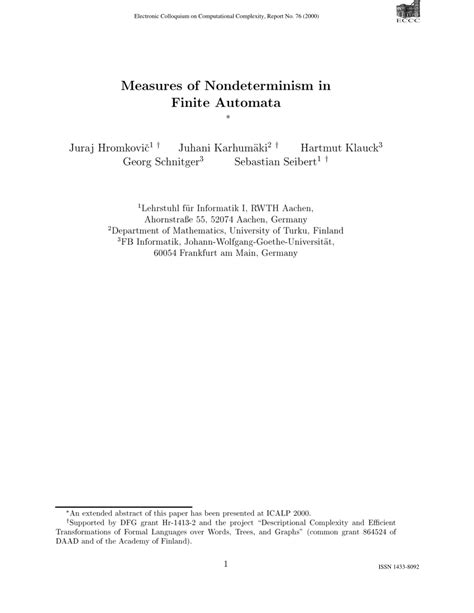 pdf measures of nondeterminism in finite automata