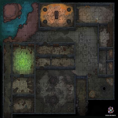 Oc Art Dungeon Crypt Battle Map 30x30 Rdnd