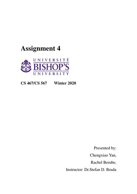 pdf algorithm analysis assignment 4