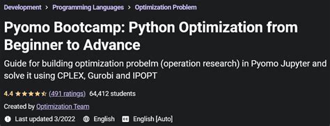 udemy pyomo bootcamp python optimization from beginner to advance 2021 8 downloadly