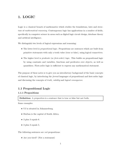 logic pdf first order logic argument