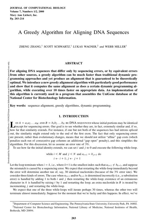 pdf greedy algorithm for aligning dna sequences