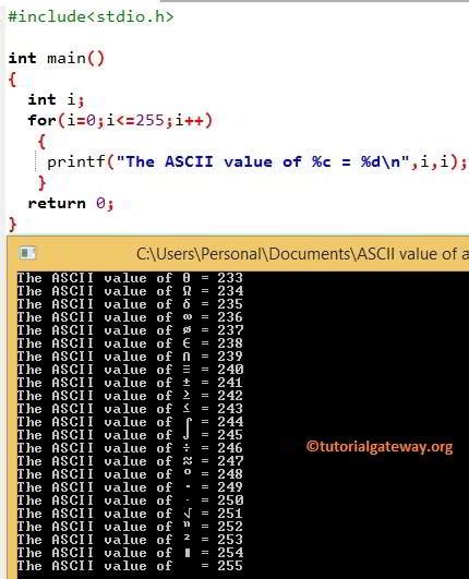 ascii codes ascii value in c programming language what is ascii images