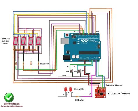 Arduino 7 Segment Display Clock With And Without Rtc Diy Electronics Projects Arduino