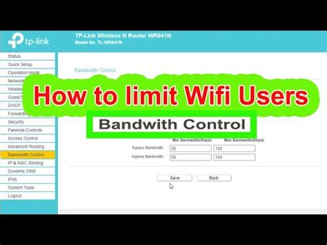 How To Limit Wifi Speed For Any User In Tp Link Router Bangla YouTube