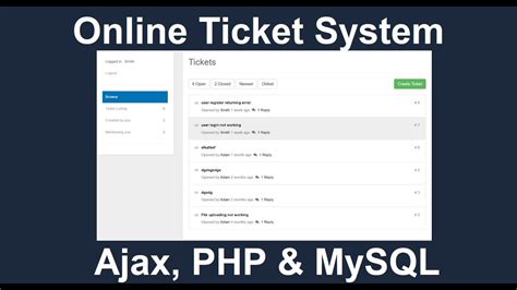 online ticketing system with php and mysql youtube