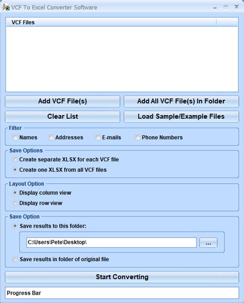 VCF To Excel Converter Software